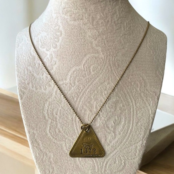 Ford | Accessories | Vintage Tool Check Brass Tag Necklace From ...